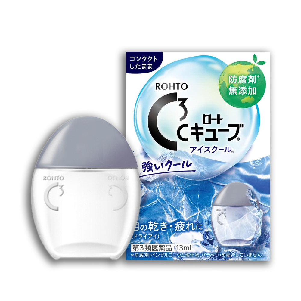 [Rohto C-Cube Ice-Cool a] 13mL “Eye drops” With contacts on / Ice cold ...